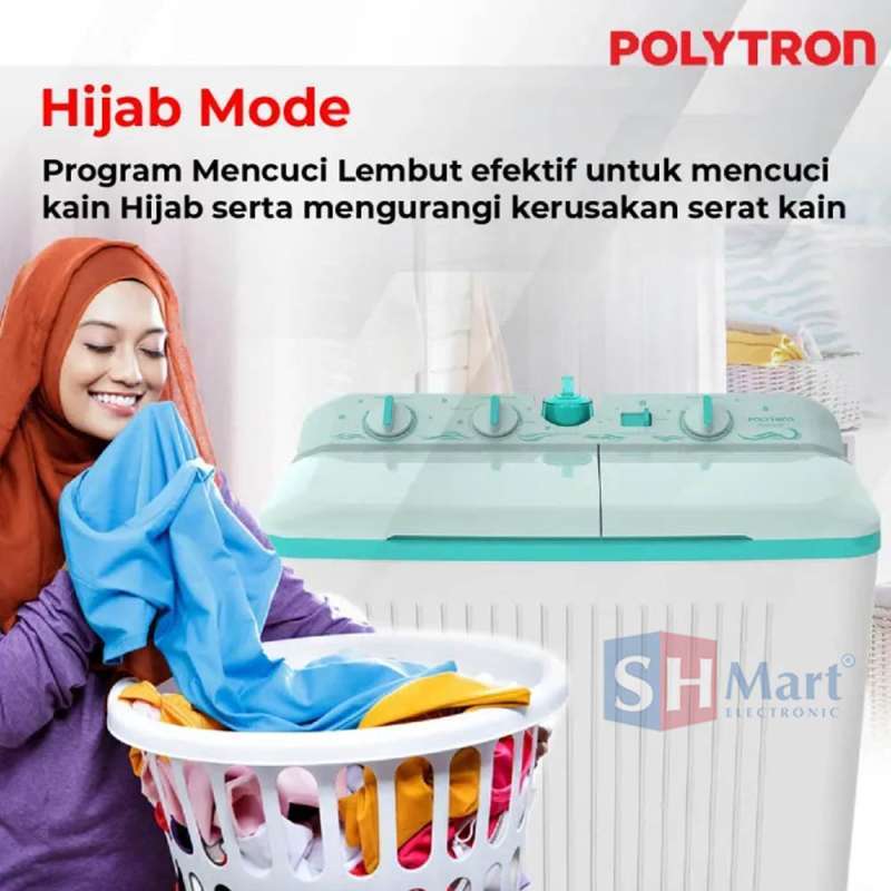 Jual Mesin Cuci Polytron 2 Tabung Low Watt+filter Air+water Selector ...