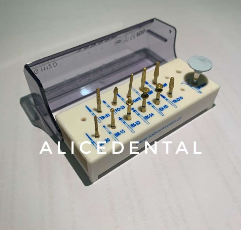 Promo Dental Bur Kit Crown And Bridge Toboom Set Gold Series Preparasi ...