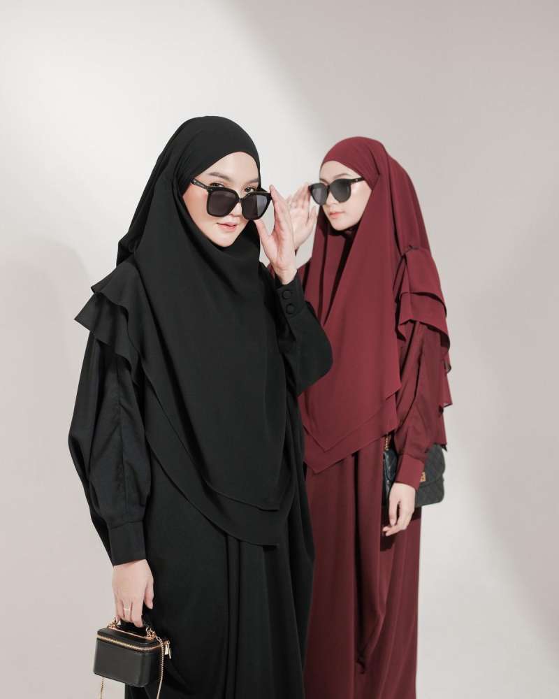 Promo Baju Gamis Jumbo Abaya Turkey Turki Huriah Syari Dress Remaja ...