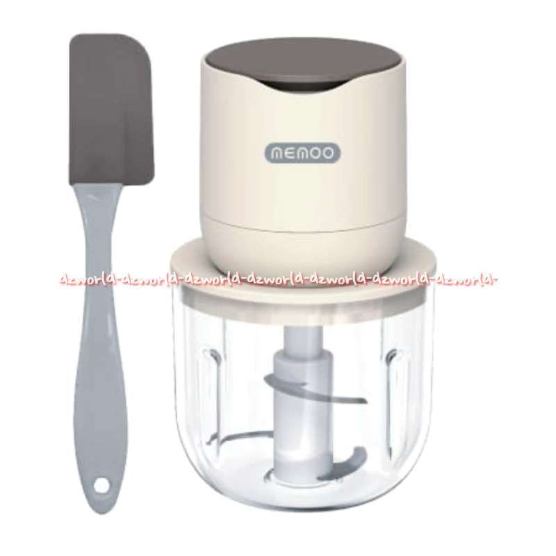 Jual Memoo Mini Chopper Portable 600ml Dengan Spatula Bisa Di Charge ...