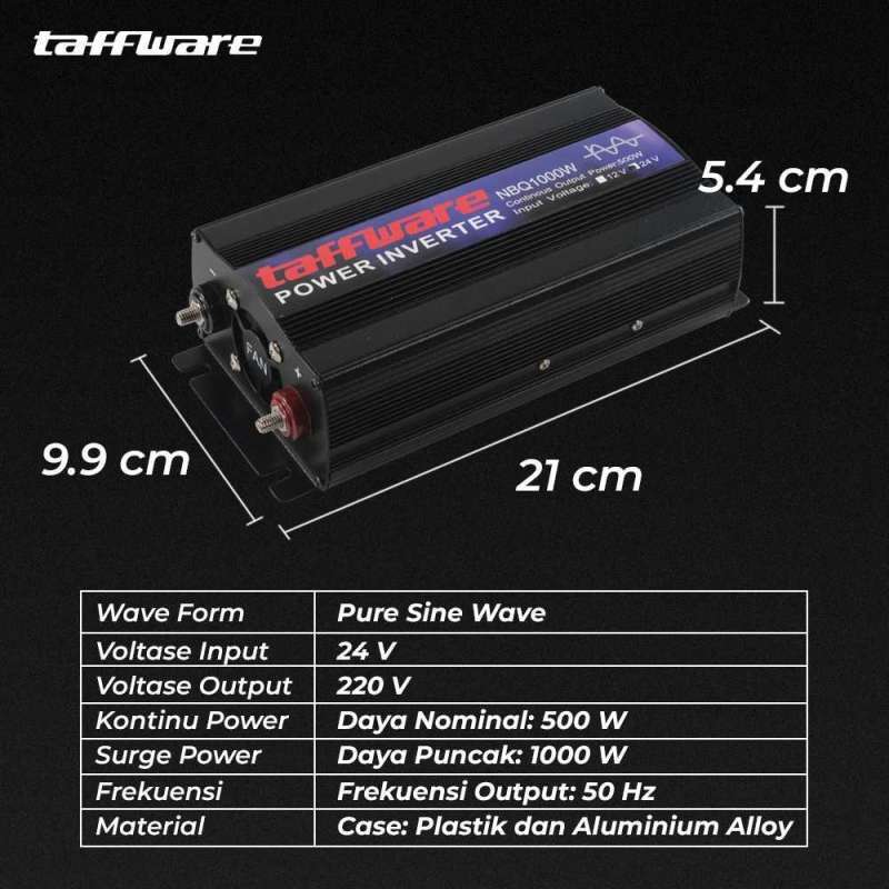 Jual Power Inverter Mobil Pure Sine Wave Dc 24 To Ac 220v 1000w Nbq1000 ...