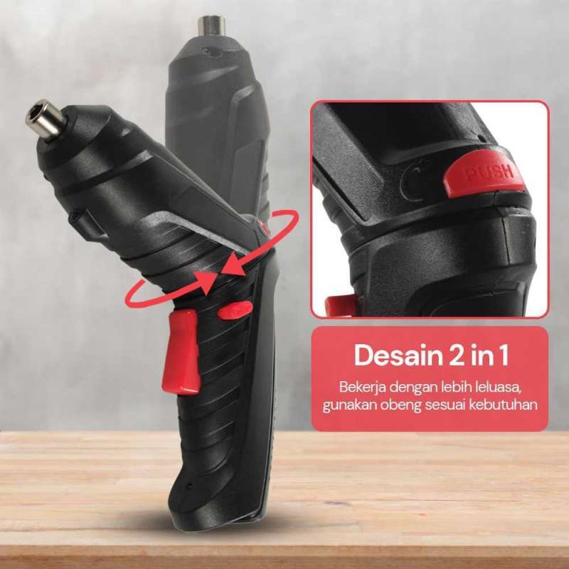 Jual Liangdi Obeng Bor Listrik Cordless Screwdriver Drill 2 In 1 250 ...