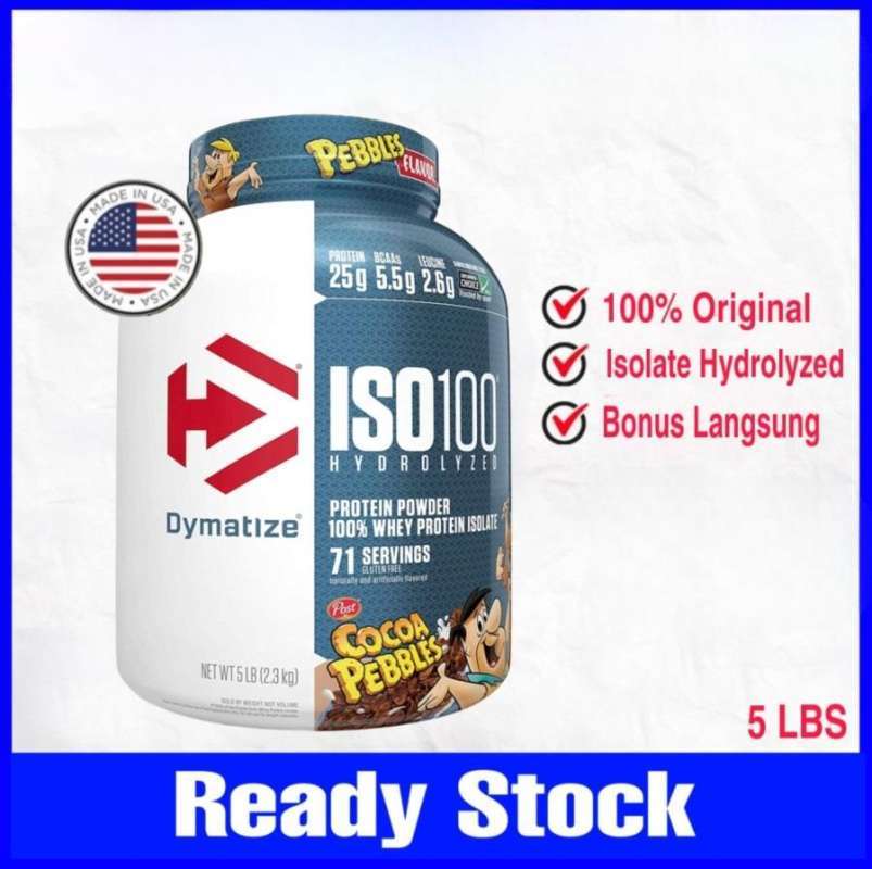 Promo Dymatize Iso 100 5 Lb Hydrolyzed Whey Protein Isolate Diskon 11% Di Seller Hauma Shop ...