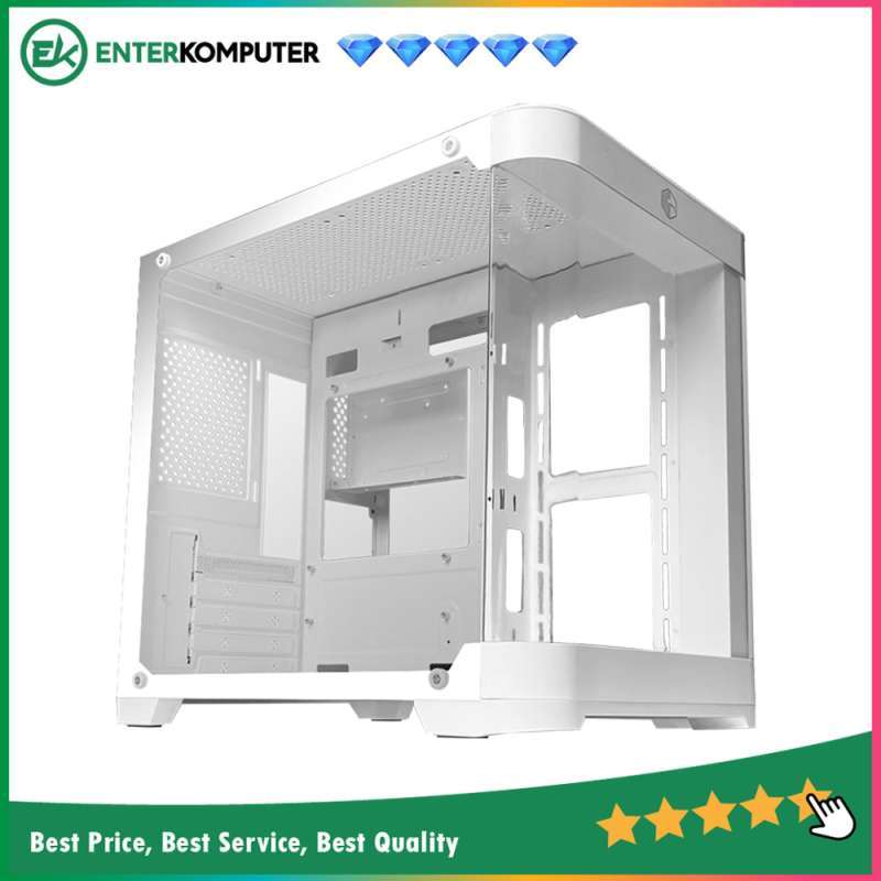 Jual Casing Cube Gaming Kurv White - Matx Gaming Case Di Seller Enter ...