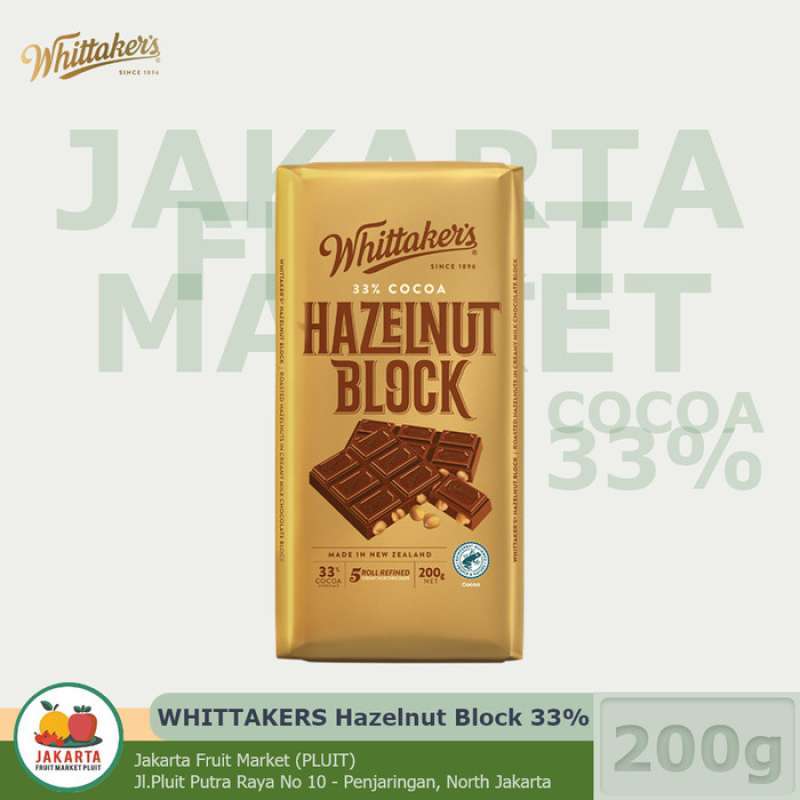 Promo (cokelat) Whittakers Hazelnut Block 200g Chocolate Diskon 23% Di ...