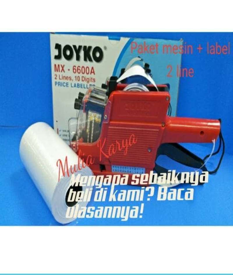 Promo Paket Alat Label Harga Joyko Mx 6600 A ( 2 Baris )+ Kertas ...