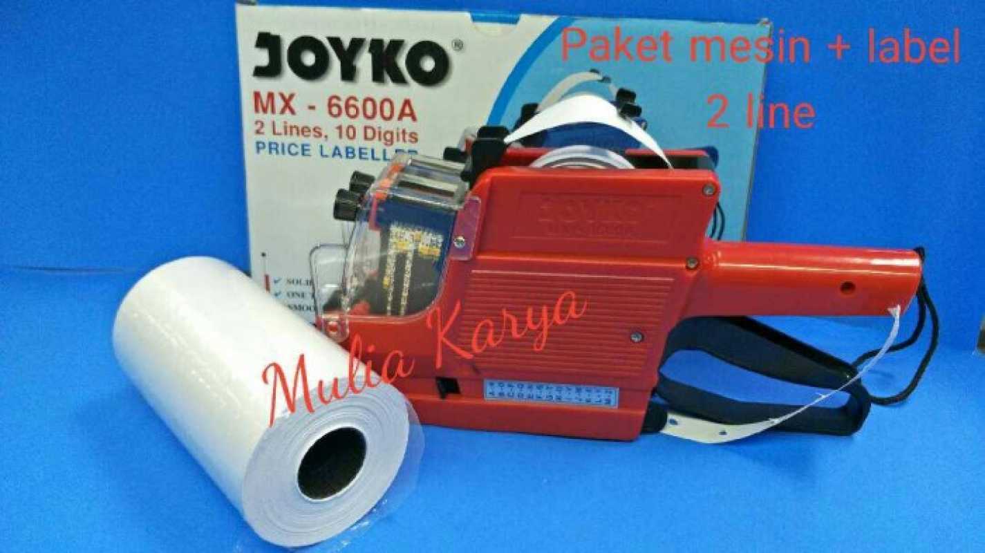 Promo Paket Alat Label Harga Joyko Mx 6600 A ( 2 Baris )+ Kertas ...