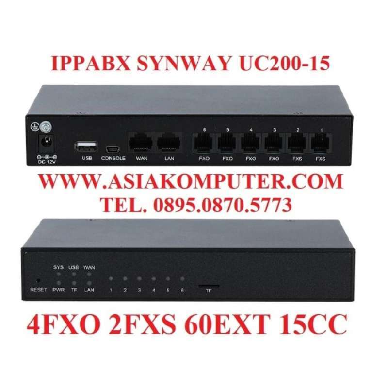 Promo Ippbx Synway Uc200-15 Ippabx Ip Pabx Pbx Mirip Yeastar S20 S50 ...