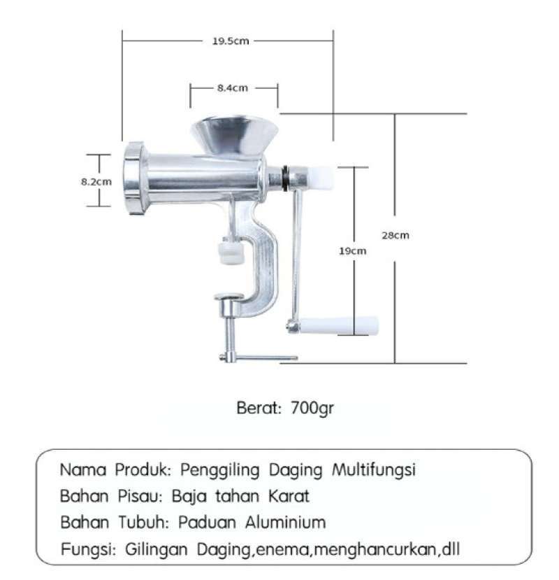 Promo Multifungsi Penggiling Gilingan Daging / Meat Mincer Manual Besi ...