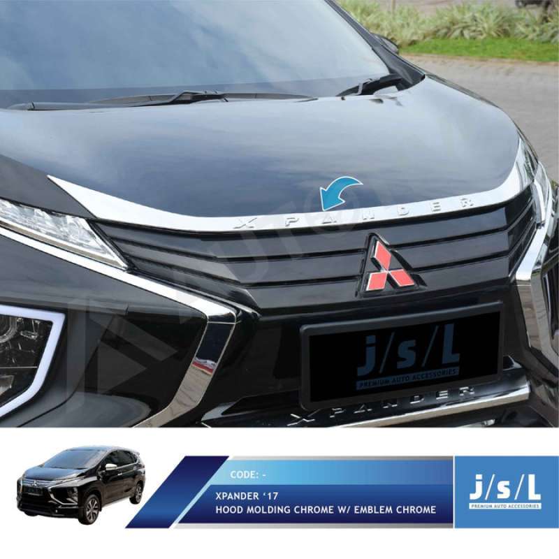 Promo Jsl Hood Molding With Chrome Emblem Xpander Diskon 11% Di Seller ...