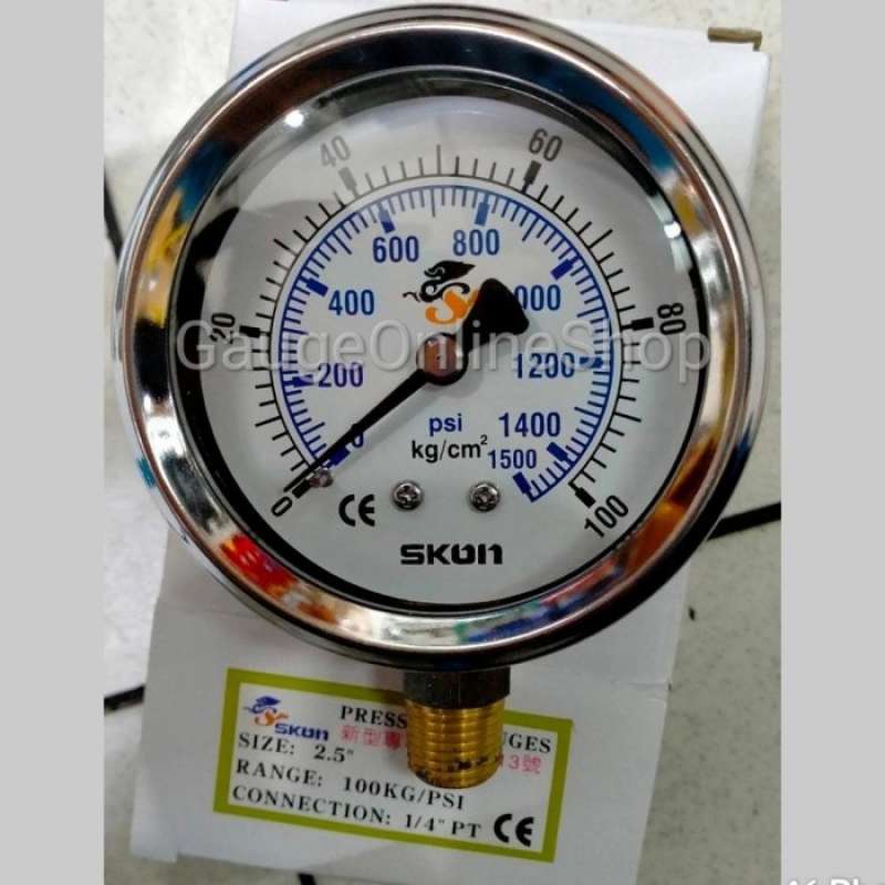 Promo Pressure Gauge Model Raket Ss Brass 2 1/2 (60 Mm) X 100 Kg/cm2 Skon Diskon 23% Di Seller ...