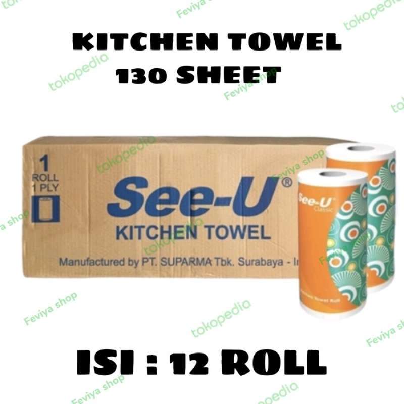 Promo Dus Tisu Tissue See-u Kitchen Dapur Towel Roll Classic 1ply 130's ...