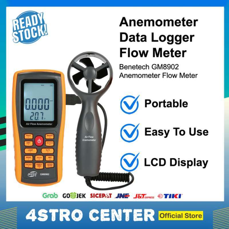 Promo Gm8902 Benetech Anemometer Data Logger Flow Meter Gm-8902 Cfm ...