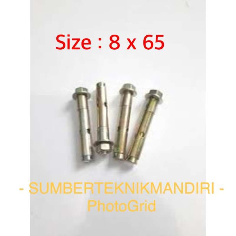 Promo Dyna Bolt M8 X 65 / Dynabolt 8 X 65 / Baut Beton M8 X 65 @250pcs (dus) Diskon 23% Di ...
