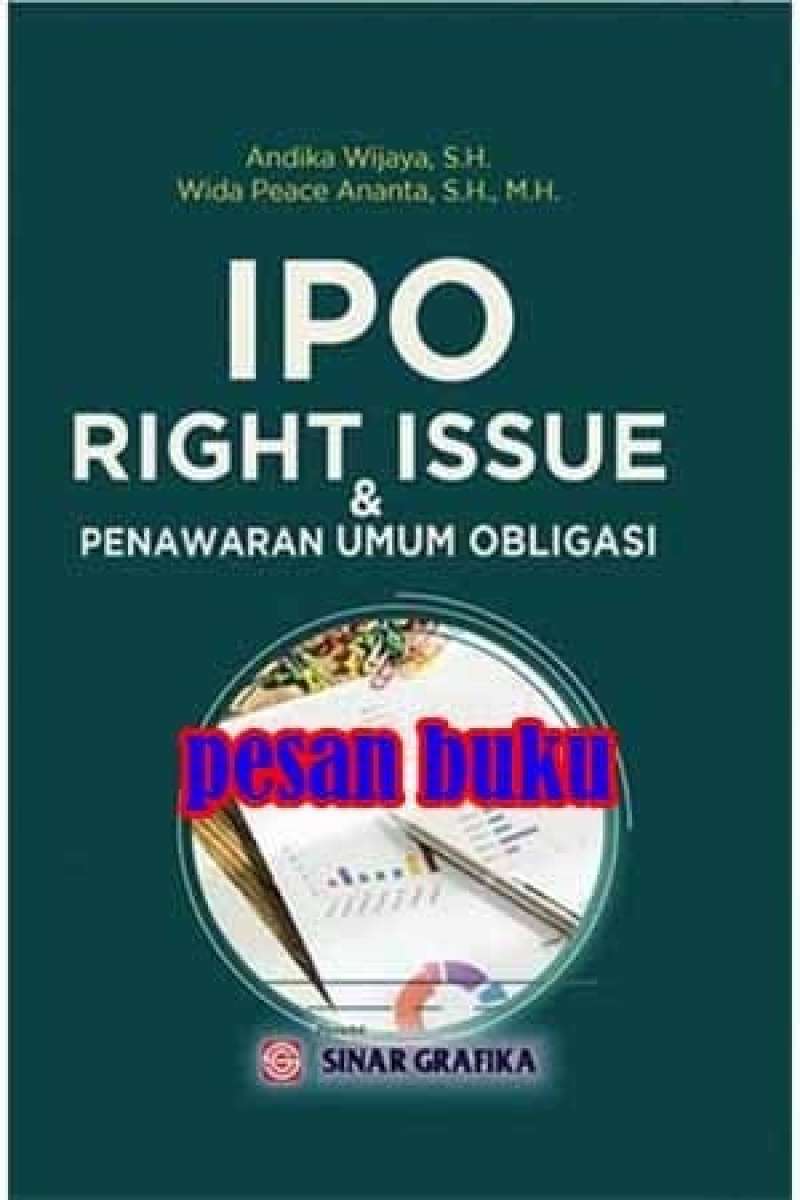 Promo Buku Ipo Right Issue Dan Penawaran Umum Obligasi Andika Wijaya ...