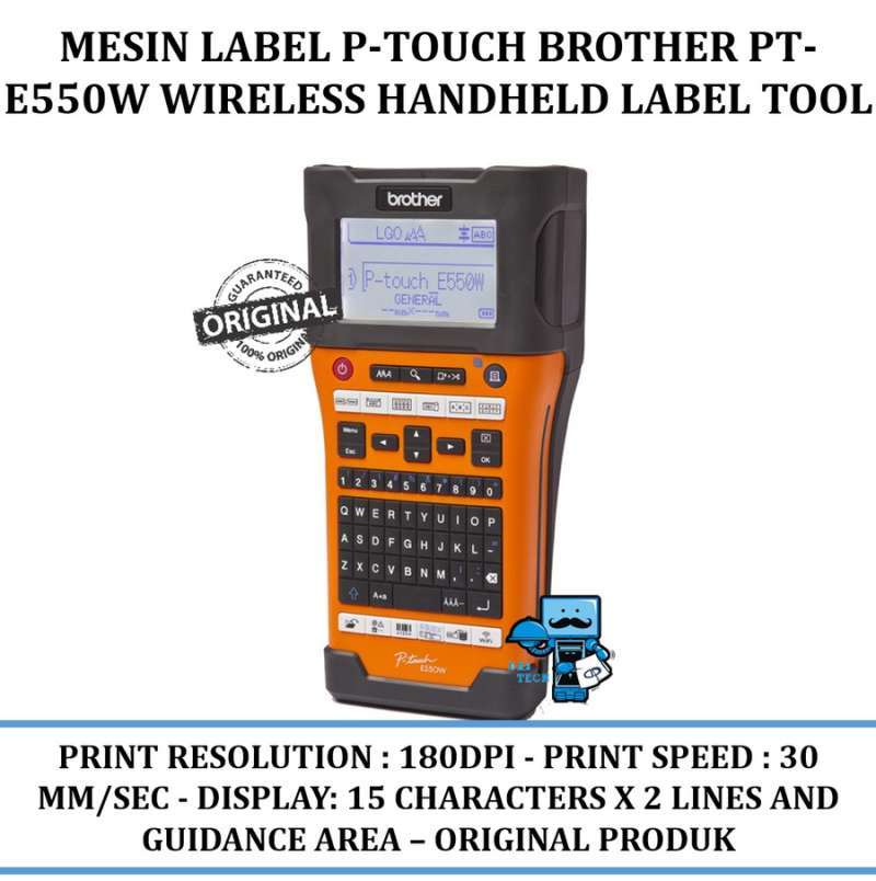 Jual Mesin Label P-touch Brother Pt-e550w Wireless Handheld Label Tool ...