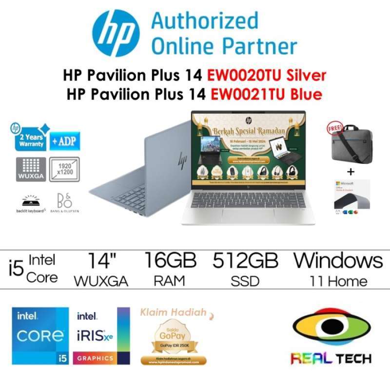 Promo Laptop Hp Pavilion Plus Ew Tu Ew Tu I U Gb Ssd Gb Diskon Di