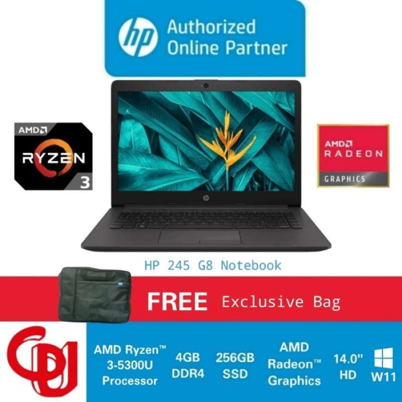 Promo Hp 245 G8 Ryzen 3 5300u 4gb 256gb Ssd 14 Hd Windows 11 Diskon 33% ...