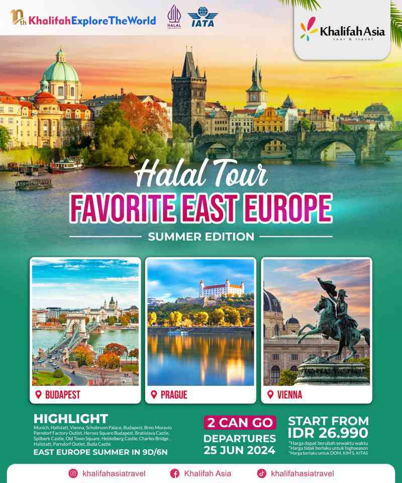 Jual Khalifah Asia Halal Tour Favorite East Europe 9d 6n Di Seller