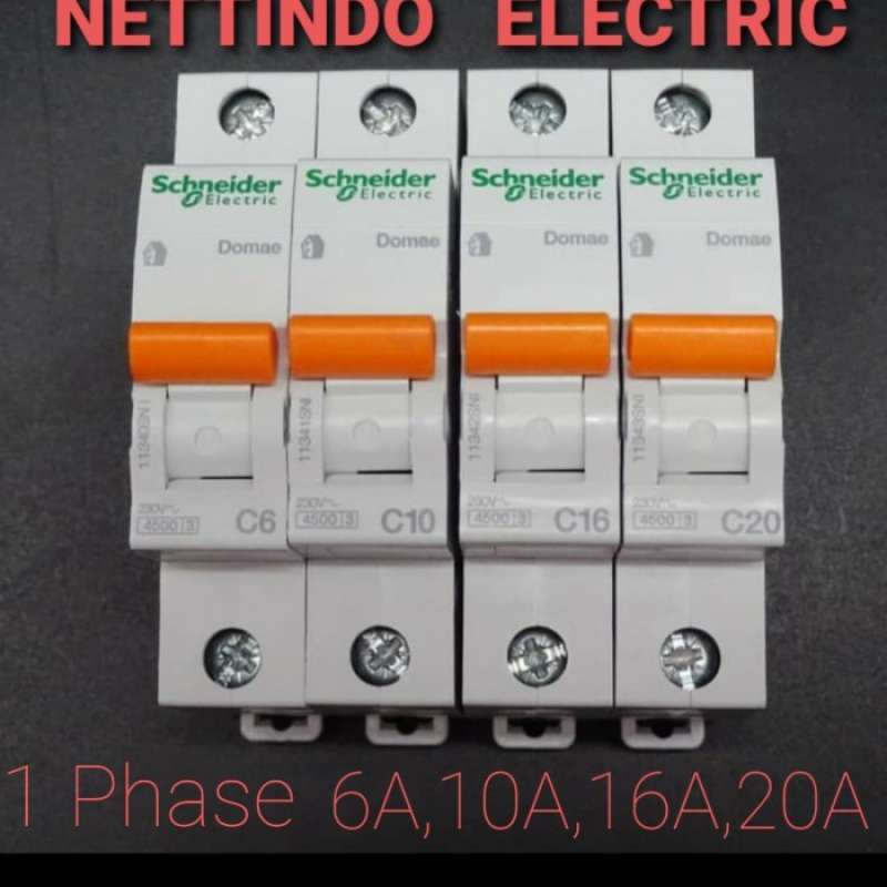 Promo Mcb Domae Schneider 1 Phase 6a 10a 16a 20a Sni Original - 10a Diskon 50% Di Seller Selera ...