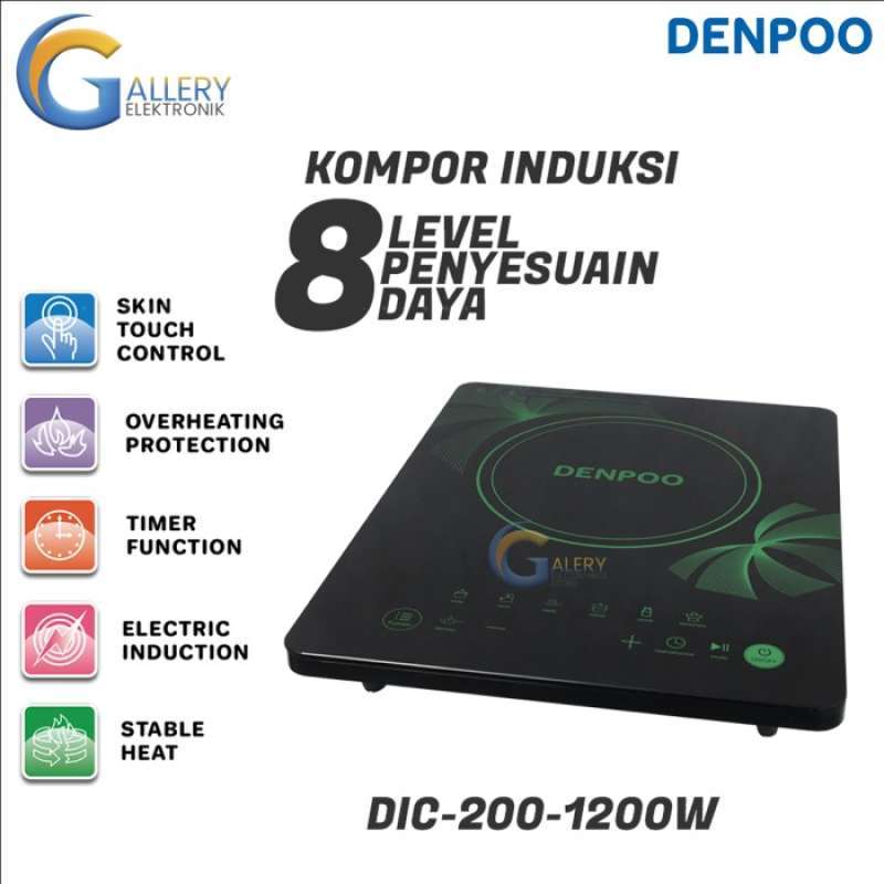 Promo Denpoo Kompor Listrik Induksi Touch Screen Low Watt Dic 200-1200 ...