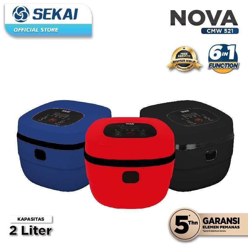Promo Sekai Rice Cooker Digital / Penanak Nasi Magic Com 2 Liter Cmw 521 / Cmw521 Diskon 15% Di ...