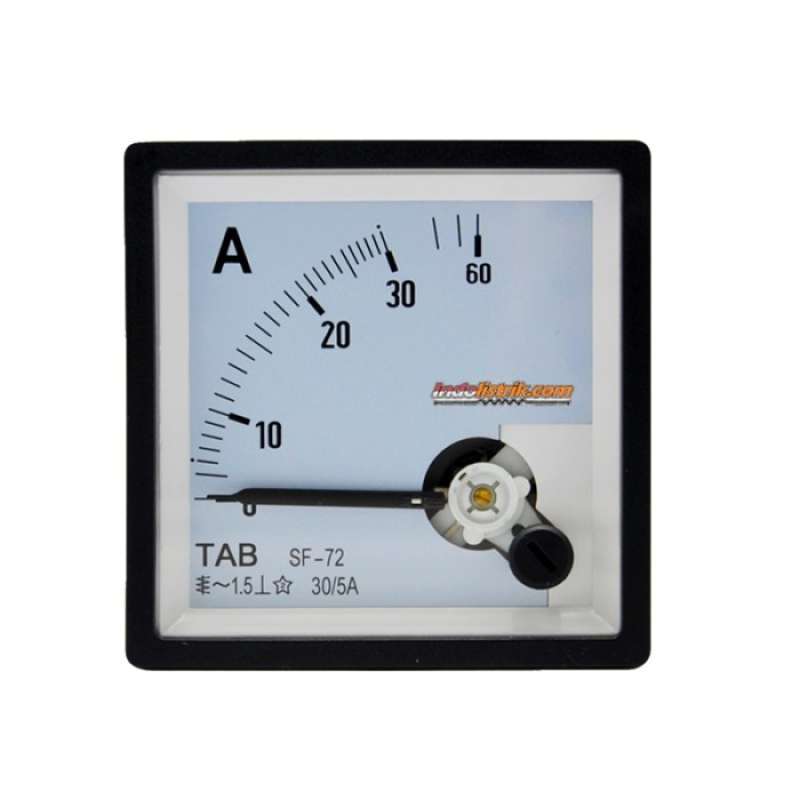 Promo Ampere Meter Ac 72x72 Amperemeter Analog Via Ct Tab - Kualitas ...