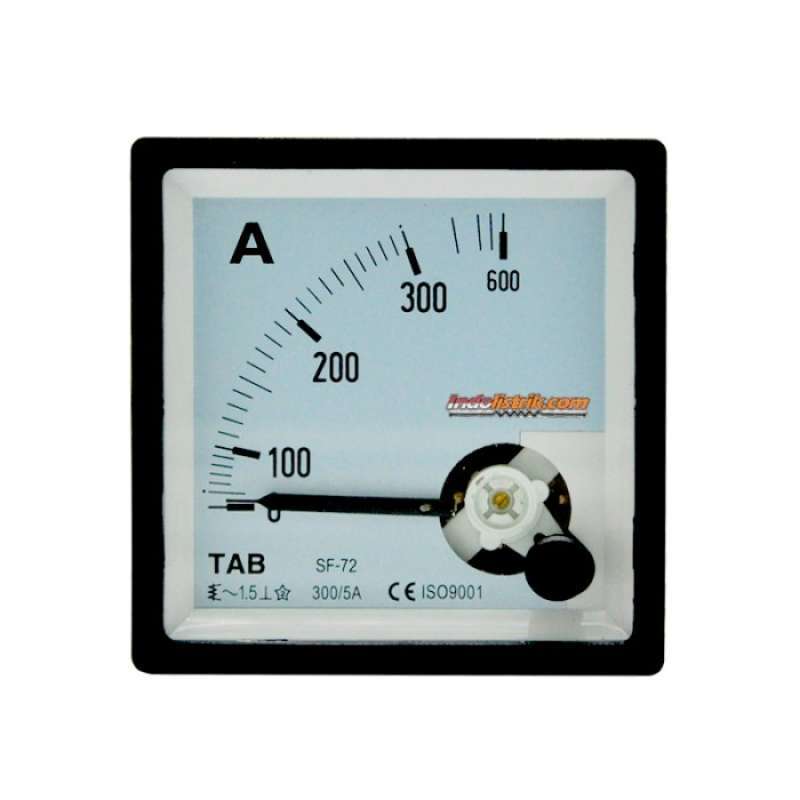 Promo Ampere Meter Ac 72x72 Amperemeter Analog Via Ct Tab - Kualitas ...