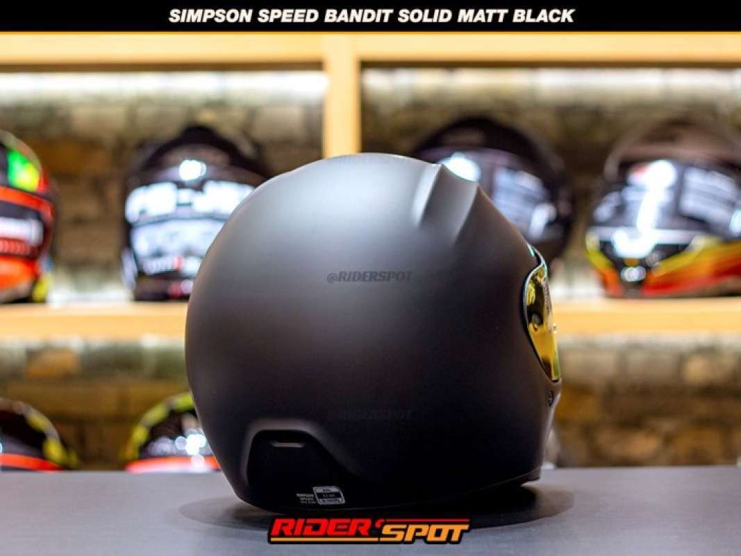 Promo Helm Motor Simpson Speed Bandit Solid Matte Black Full Face ...