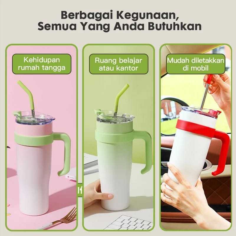 Jual Tumbler Stainless 1200ml Hot And Cold Botol Minum Termos 1,2 Liter Double Wall Tahan Panas ...