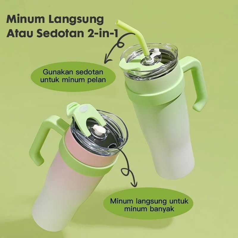 Jual Tumbler Stainless 1200ml Hot And Cold Botol Minum Termos 1,2 Liter Double Wall Tahan Panas ...
