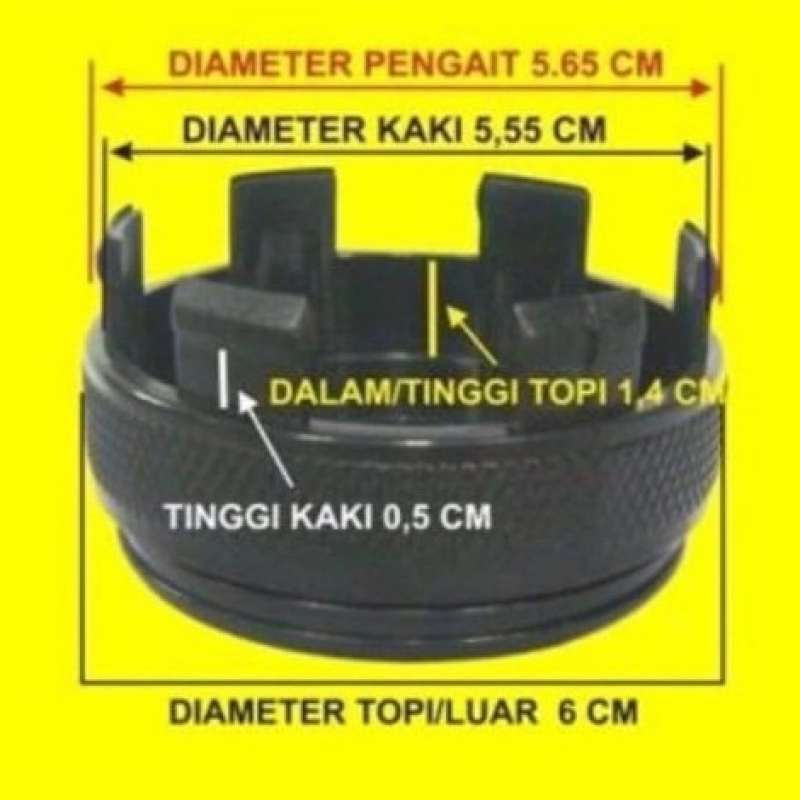 Promo Dop Center Velg Hsr Silinder Silver 6 Cm Atau Tutup As Roda Ban ...