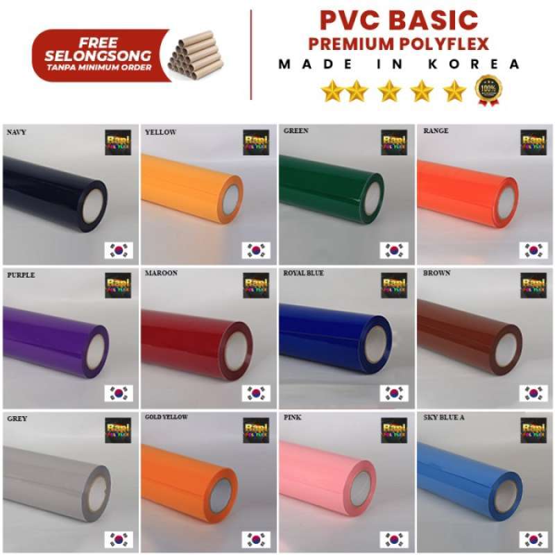 Promo Promo - Polyflex Pvc Made In Korea ( Khusus Rollan ) - Merah ...