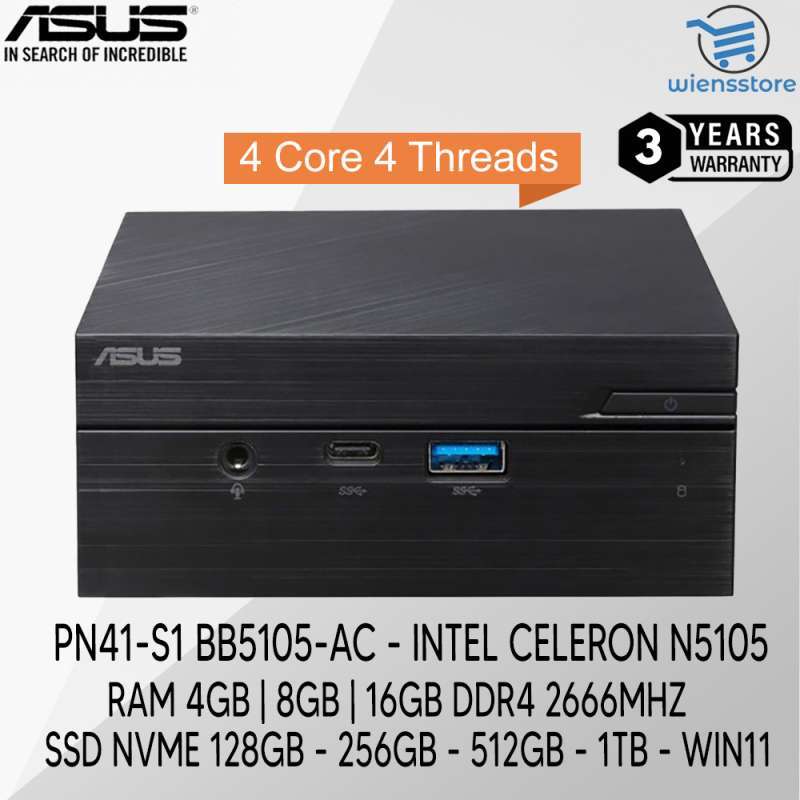 Promo Mini Pc Asus Pn41-s1 Bb5105-ac - Intel Celeron N5105 + Ram + Ssd ...