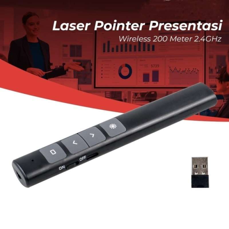 Promo 100% Produk Ori Laser Pointer Presentasi Pen Remote Wireless ...