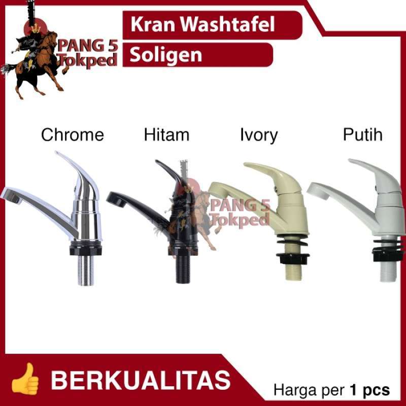 Jual Kran Wastafel Soligen W15 Tanam Keran Air Pvc Angkat Washtafel Soligen - Ivory Di Seller ...