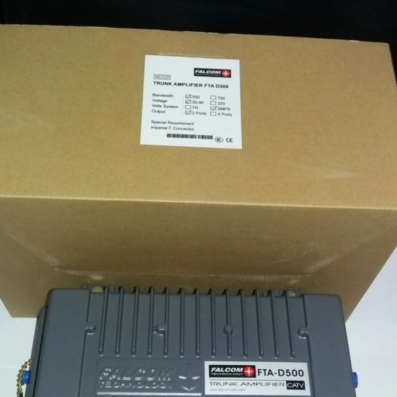 Jual Falcom Booster Fta D500 750 Mhz Outdoor Catv Trunk Amplifier 2 ...