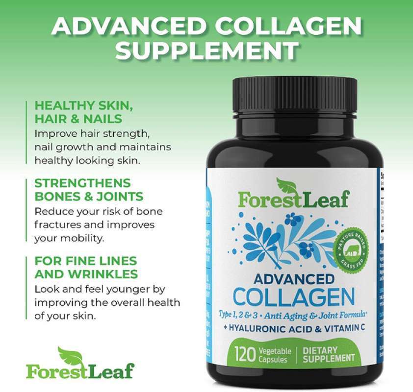 Promo Forest Leaf Advanced Collagen Type 1,2&3 With Hyaluronic Acid 120 ...