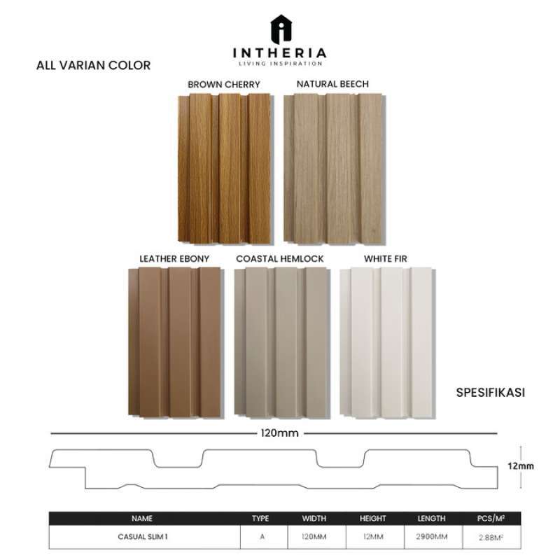 Promo Wall Panel Balian - A02 Brown Cherry Triple Bar / Dinding Kayu ...