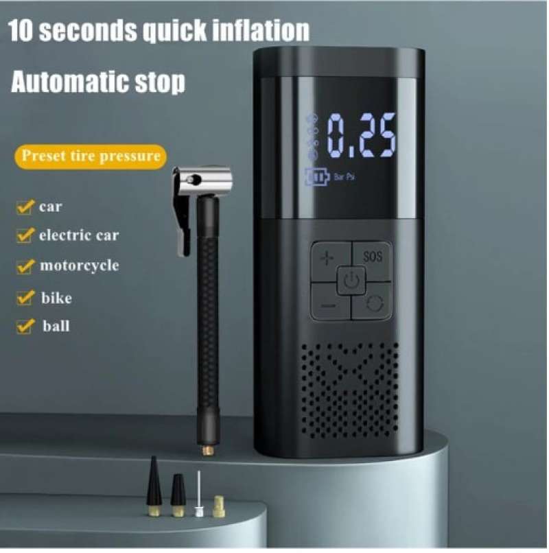 Promo Pompa Ban Elektrik Portable Air Pump Electric Wireless 150 Psi ...