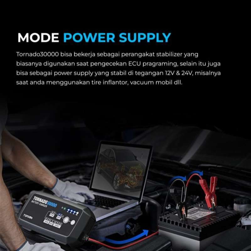 Jual Charger Aki Mobil-truck -topdon Tornado 30000 (6v12v/24v-30ampere) Di Seller Toplets Shop ...