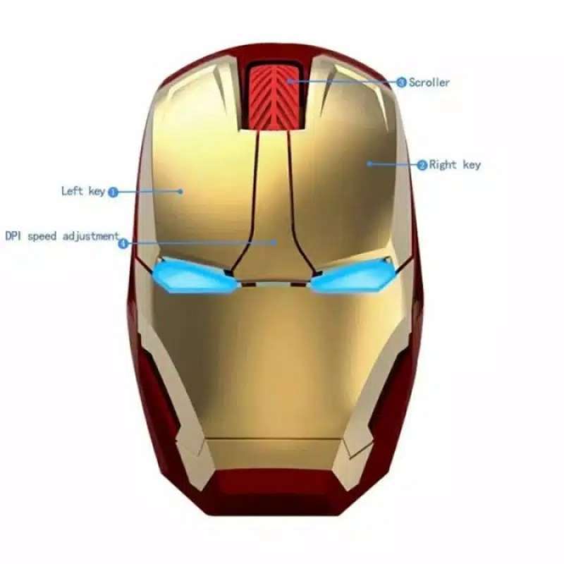 Promo 100% Produk Ori Mouse Wireless Gaming Iron Man Karakter Avengers ...