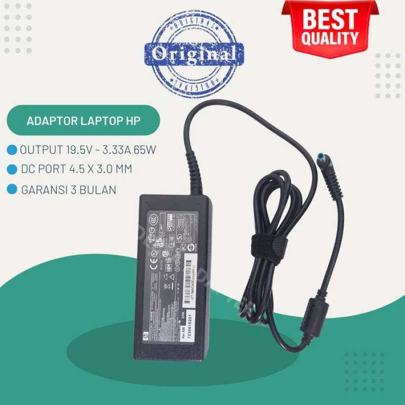 Promo 100% Produk Ori Adaptor Charger Laptop Hp 19.5v 3.33a Rtl8723 ...
