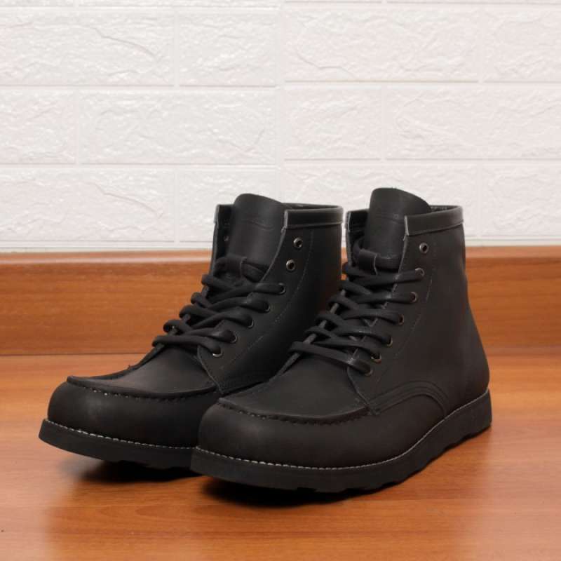 Promo Sepatu Boot Pria Moc Toe Boots Genuine Leather Kulit Asli Model ...
