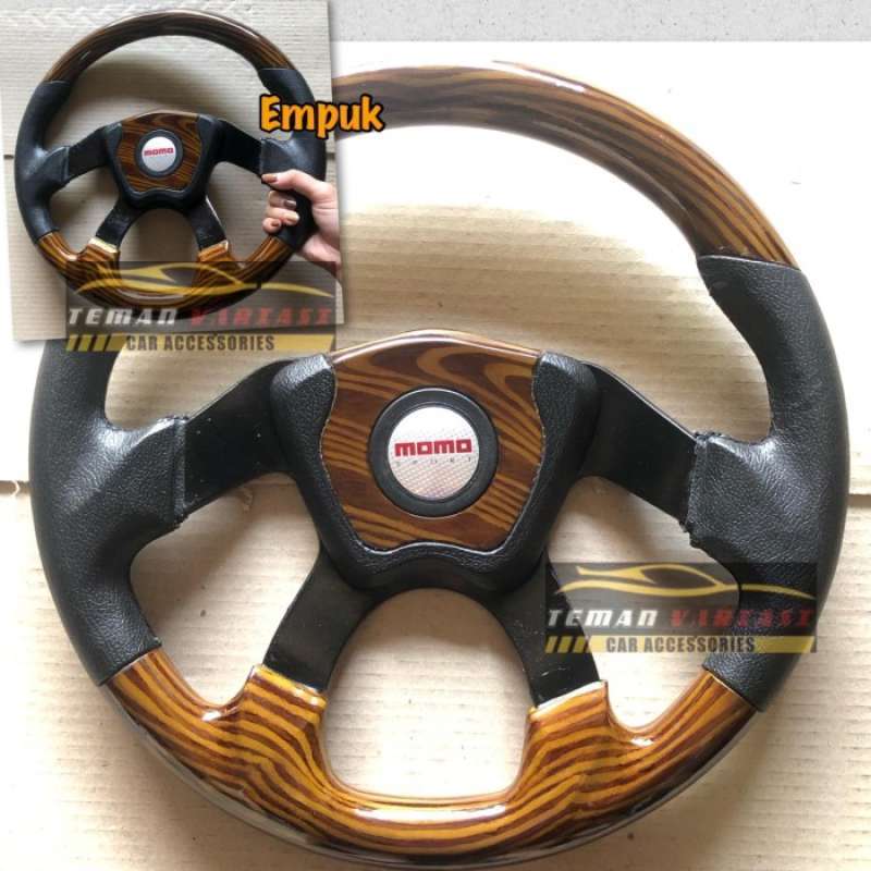Promo Setir Stir Steer Rasing Racing Momo Mobil Universal Kaki 4 Kayu ...