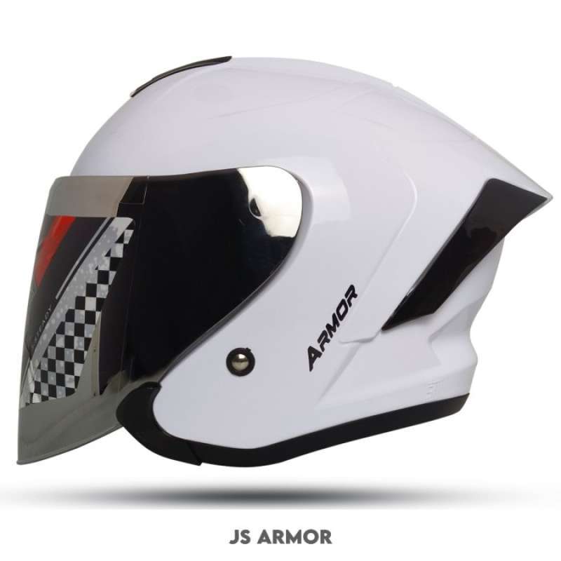 Promo Helm Alv Ultron New Half Face Single Visor Sni - Js Armor White ...