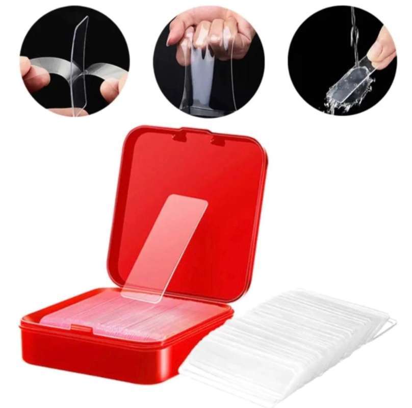 Promo Double Tape Mini Transparan Dua Sisi Isi 60pcs/box / Double Tape ...