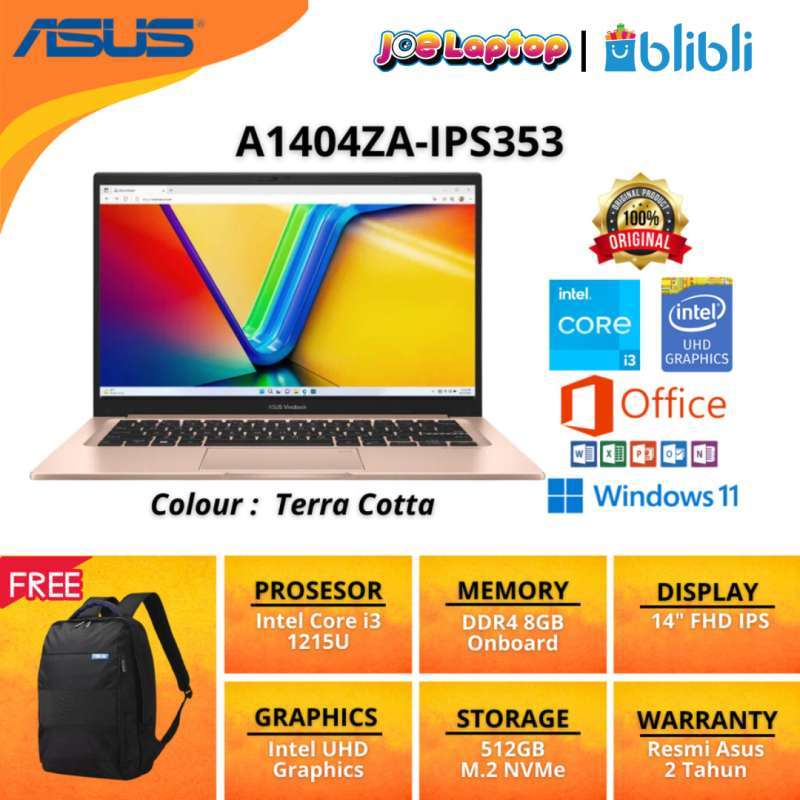 Jual Asus Vivobook 14 A1404za-ips353 Terra Cotta I3 1215u Win11 Ohs Di ...