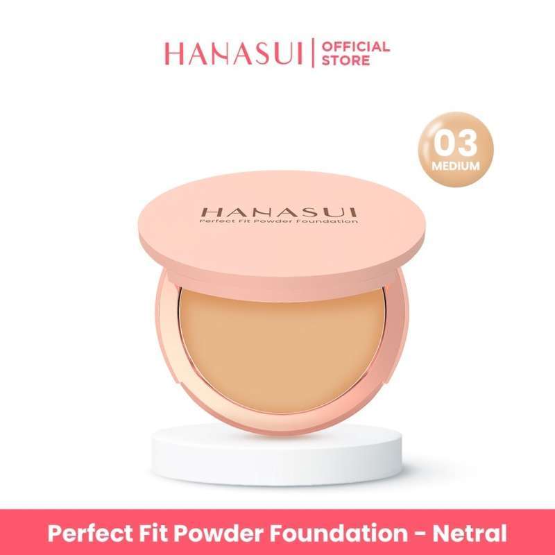 Jual Hanasui Perfect Fit Powder Foundation Bedak Padat - 03 Medium Di ...