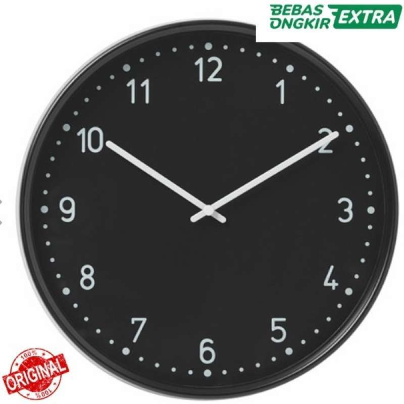 Promo Jam Dinding Bulat Tanpa Suara Bn Ukuran 38cm Original_hitam ...